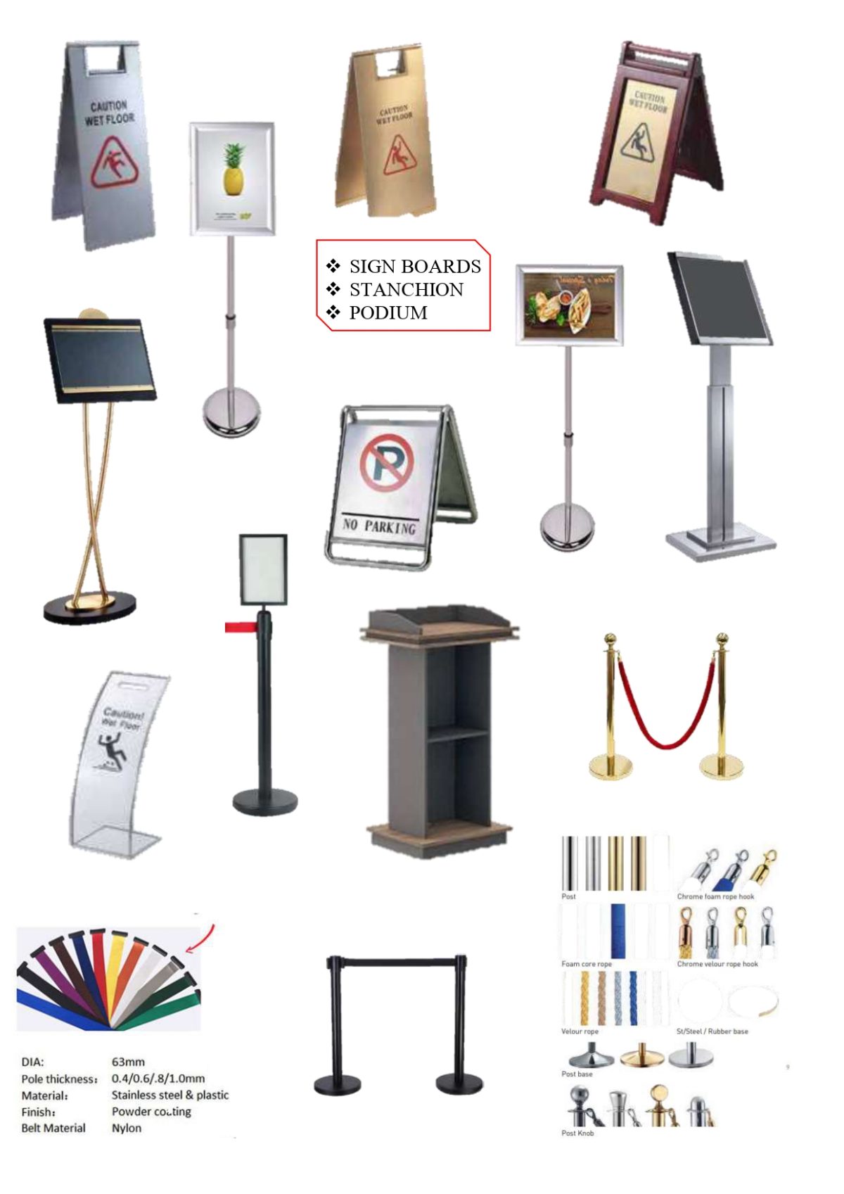 Stanchion, Sign Stand & Podium – TGT